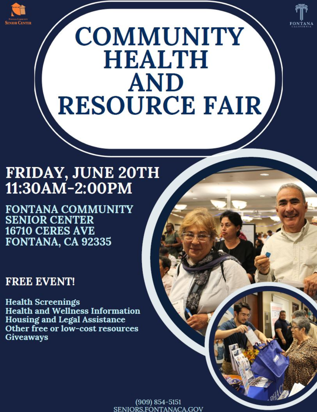 Community Health & Resource Fair- Fontana, Ca - Community Health ...