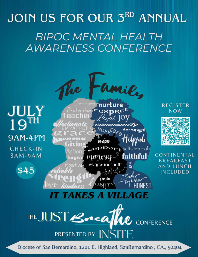 BIPOC Mental Health Awareness Conference - San Bernardino, CA ...